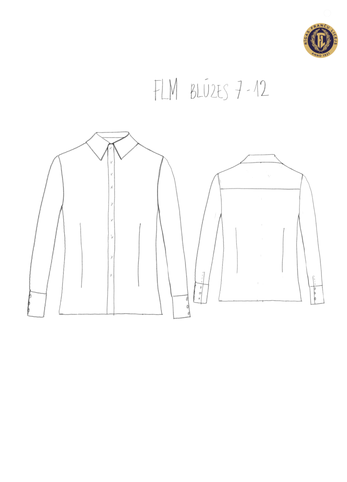 Svētku baltā blūze 10.-12.klasēm - Ameri